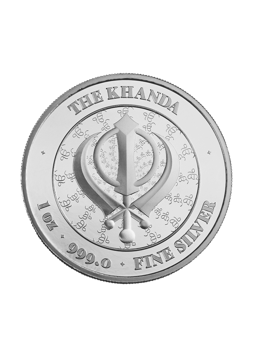 1oz Silver Round Khanda 999