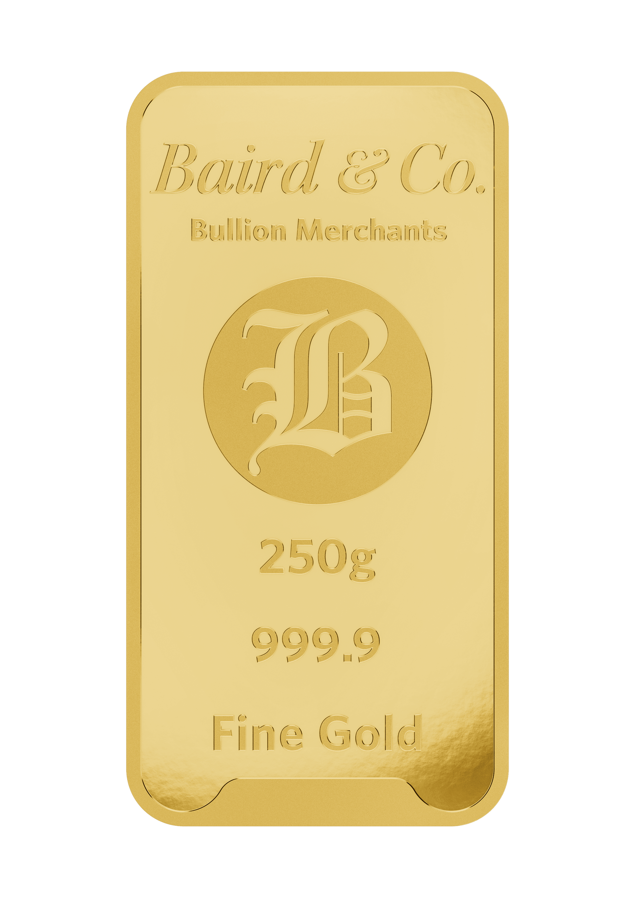 250g Gold Bar Minted 9999